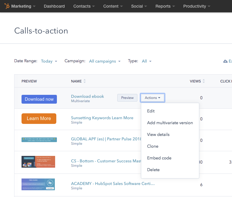 HubSpot Community - [Now Live] Visual Refresh of the CTAs Tool ...